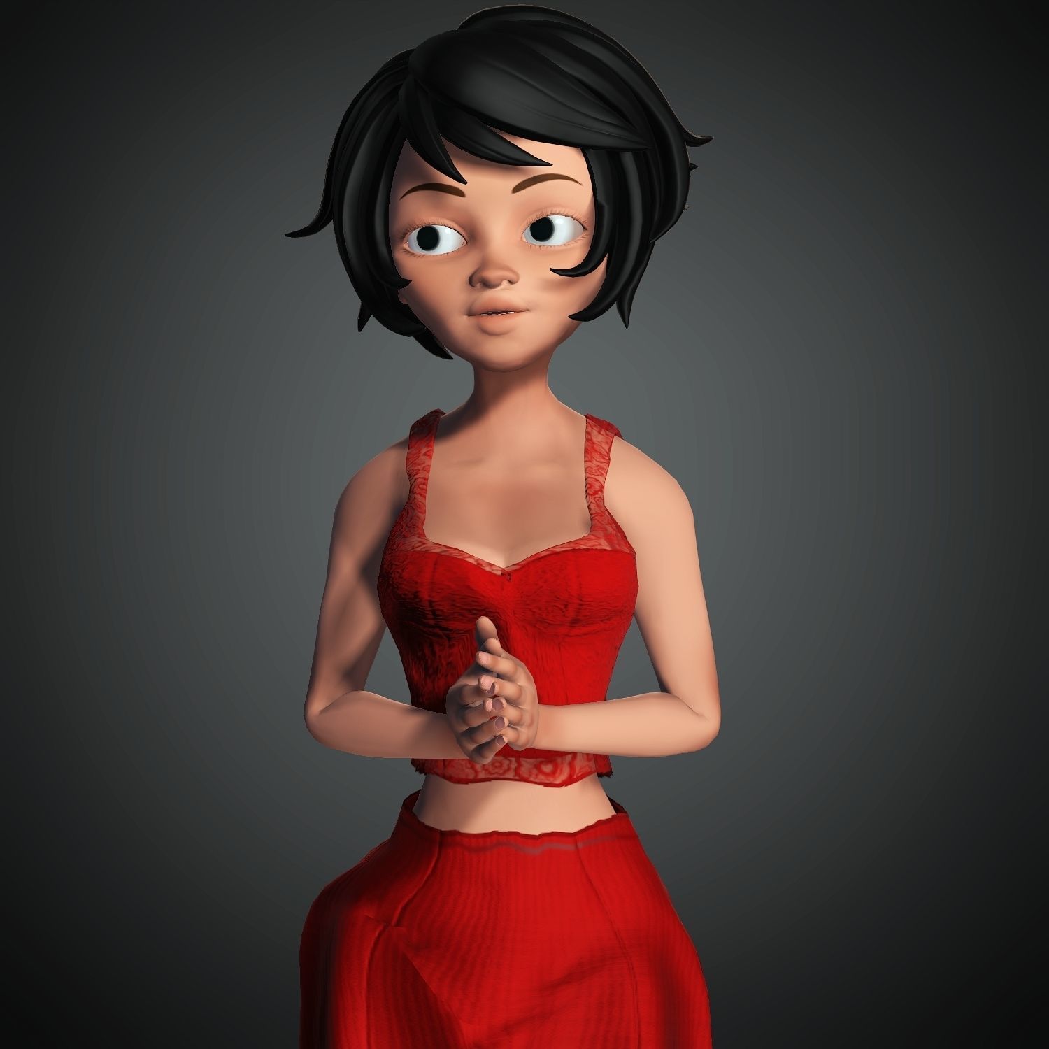 Dancer Girl Cartoon Character Toons Blender Maya Iclone 3D model animated rigged | CGTrader