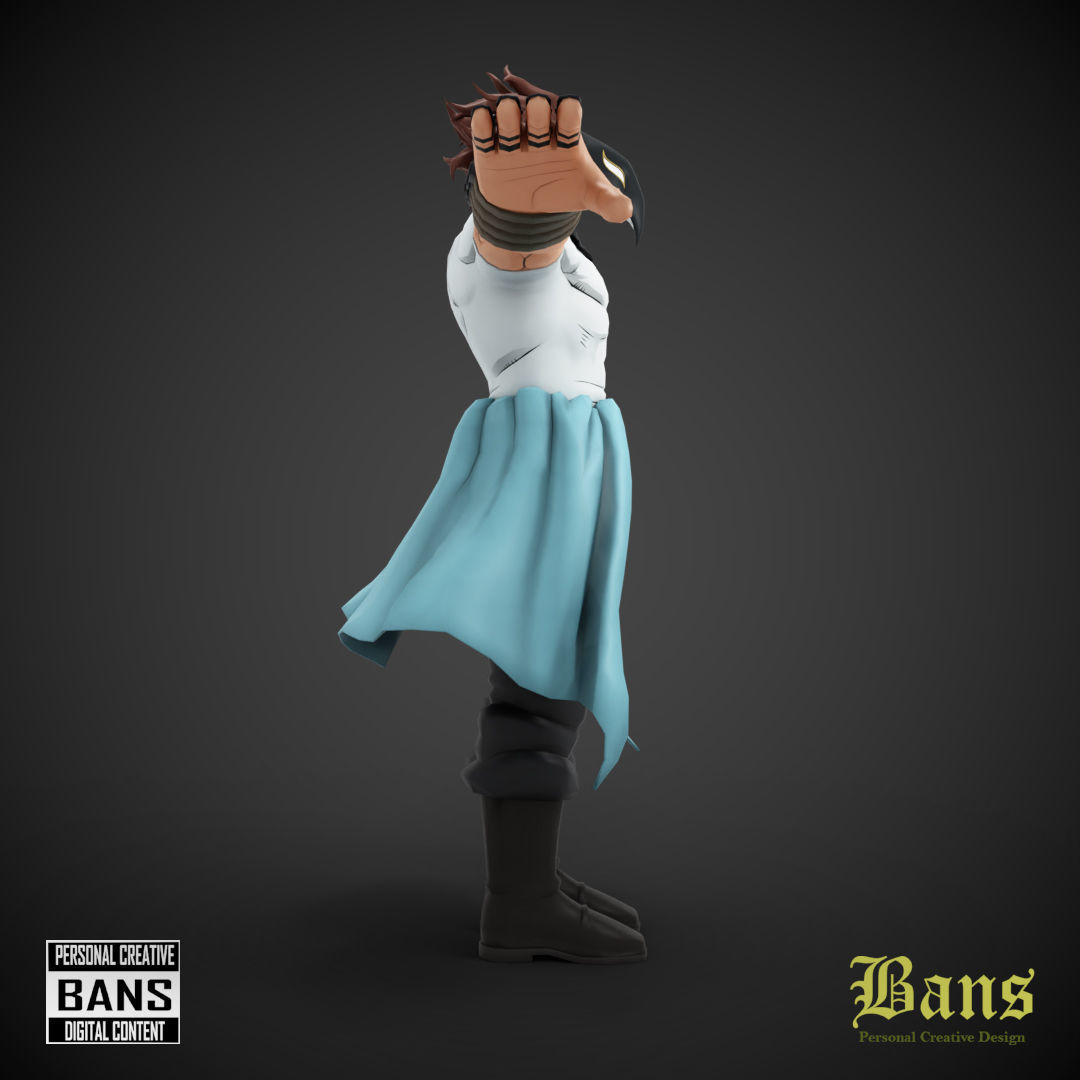 3D model EXCLUSIVE EDITION RIGGED CHARACTER KENDO RAPPA VR / AR / low ...