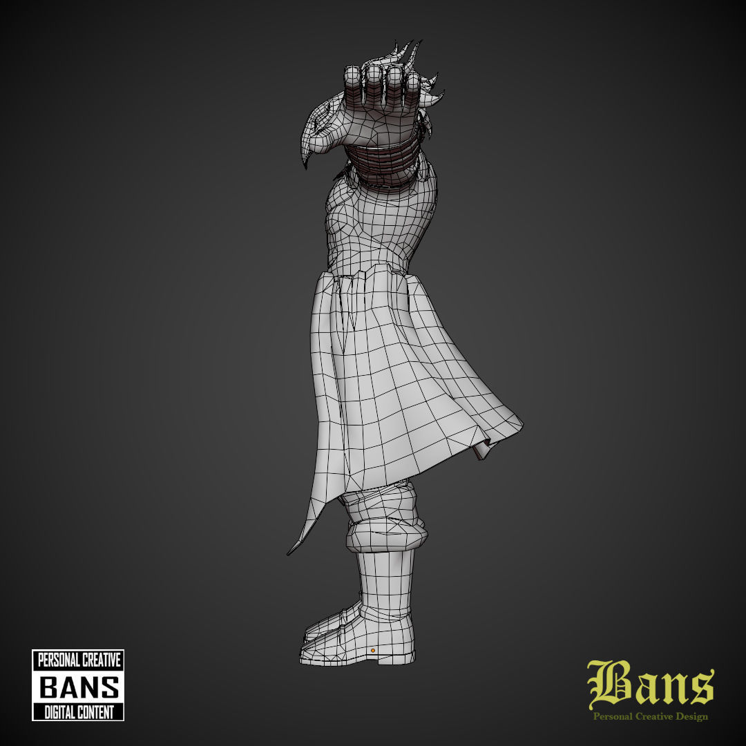 3D model EXCLUSIVE EDITION RIGGED CHARACTER KENDO RAPPA VR / AR / low ...