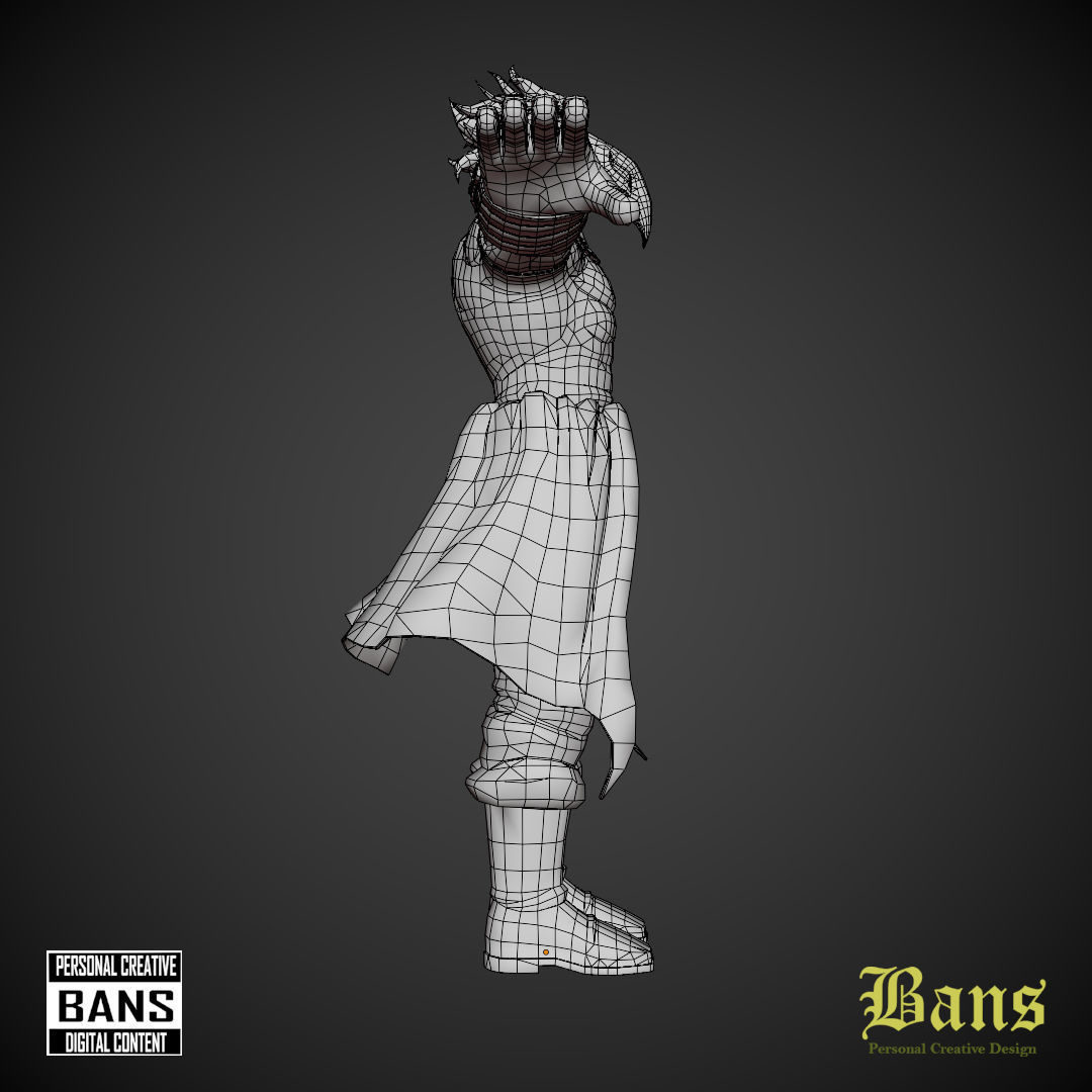 3D model EXCLUSIVE EDITION RIGGED CHARACTER KENDO RAPPA VR / AR / low ...