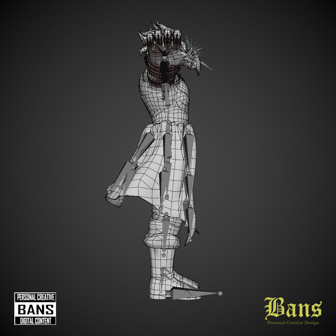 3D model EXCLUSIVE EDITION RIGGED CHARACTER KENDO RAPPA VR / AR / low ...