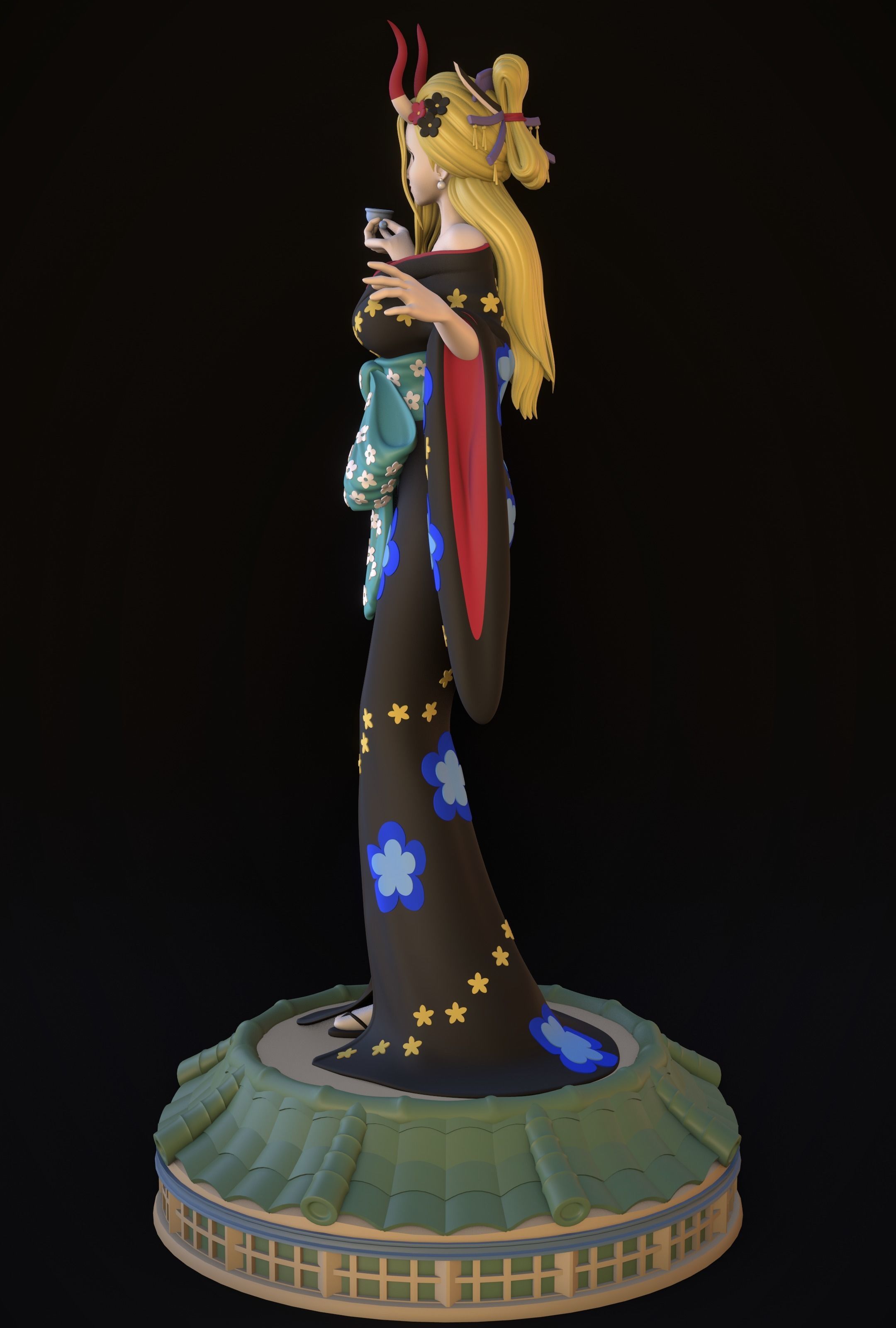 3D model BLACK MARIA ONE PIECE FIGURINE VR / AR / low-poly | CGTrader