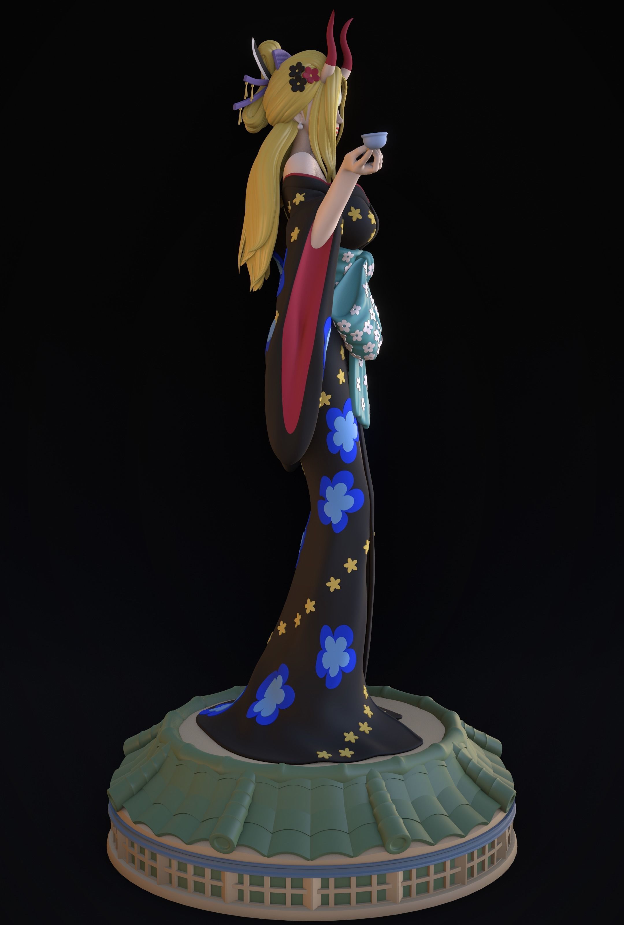 3D model BLACK MARIA ONE PIECE FIGURINE VR / AR / low-poly | CGTrader