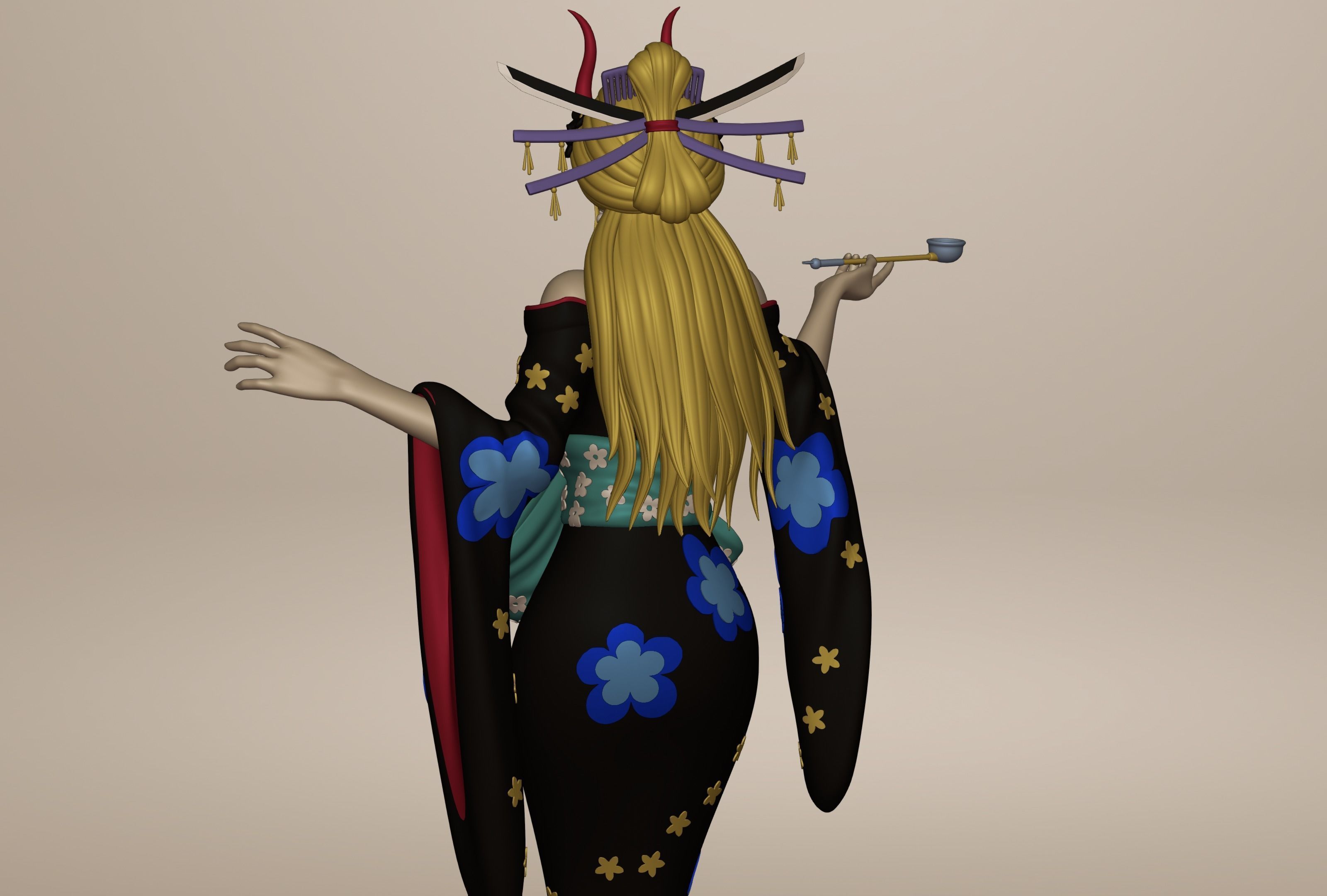 3D model BLACK MARIA ONE PIECE FIGURINE VR / AR / low-poly | CGTrader