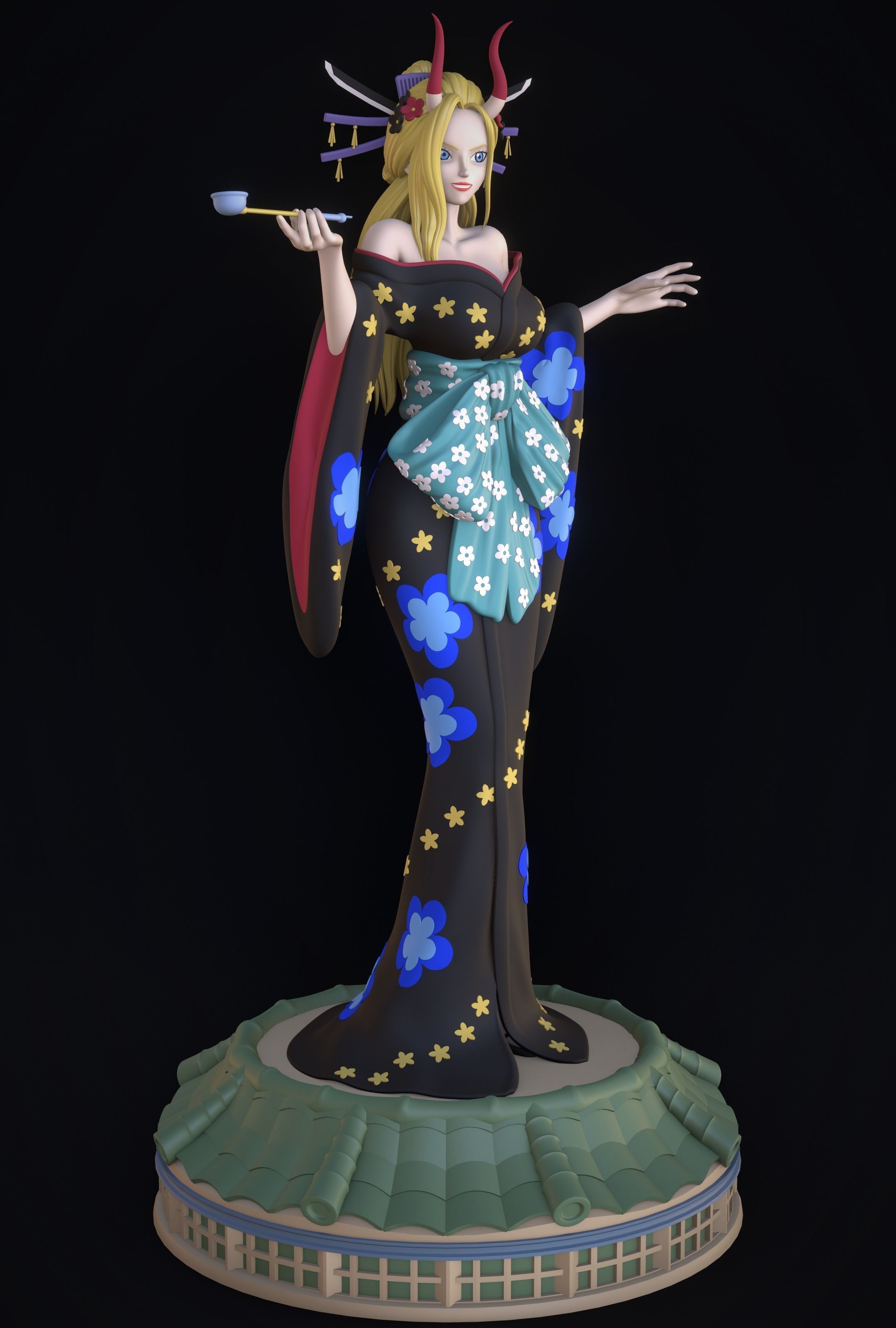 3D model BLACK MARIA ONE PIECE FIGURINE VR / AR / low-poly | CGTrader