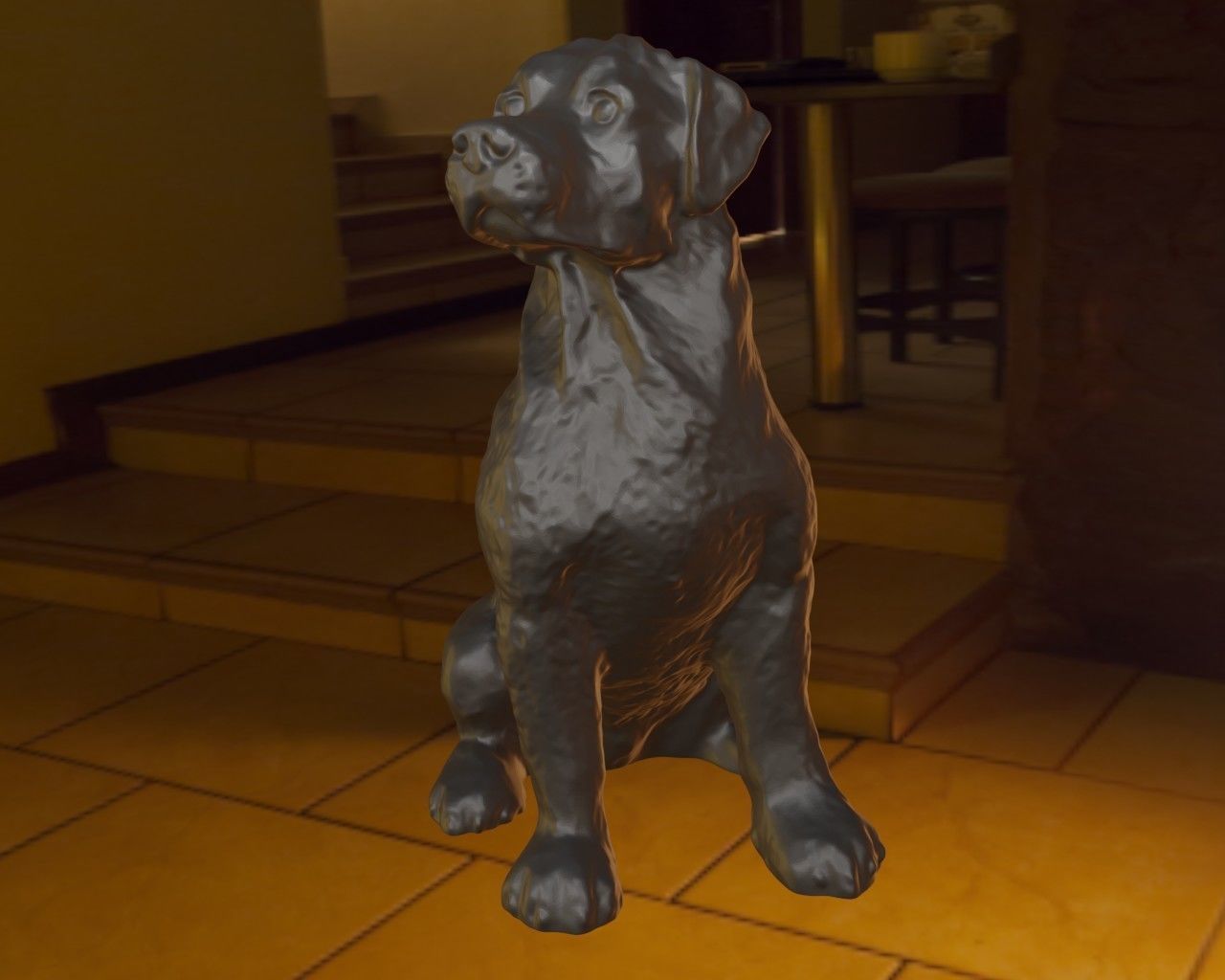 Rottweiler 3d print statue of dog 3D model 3D printable | CGTrader