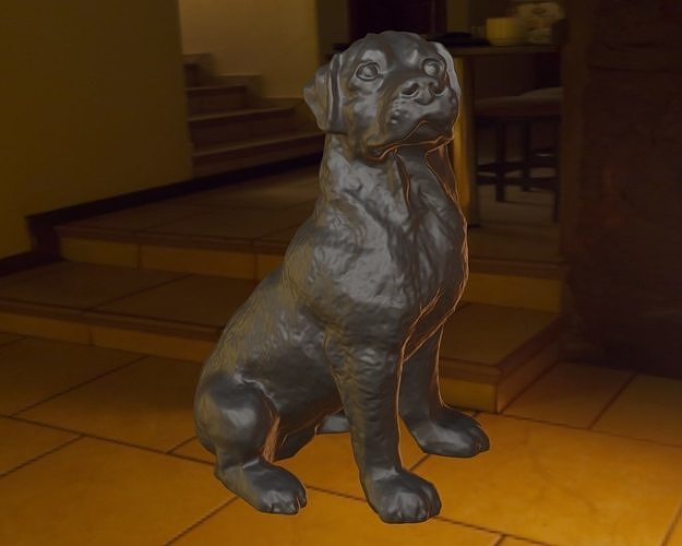 Rottweiler 3d print statue of dog 3D model 3D printable | CGTrader