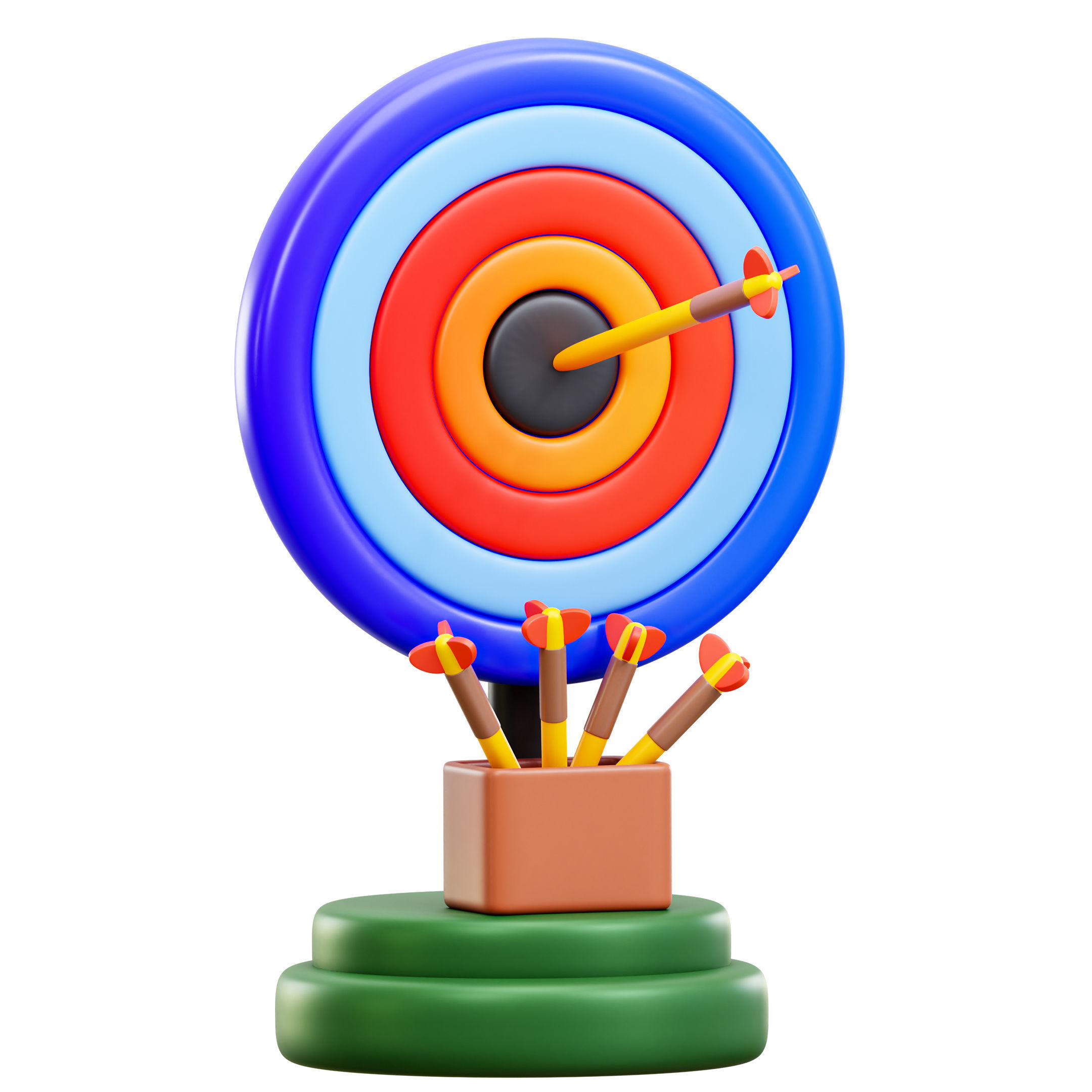 3D model Archery Board 3D Icon VR / AR / low-poly | CGTrader