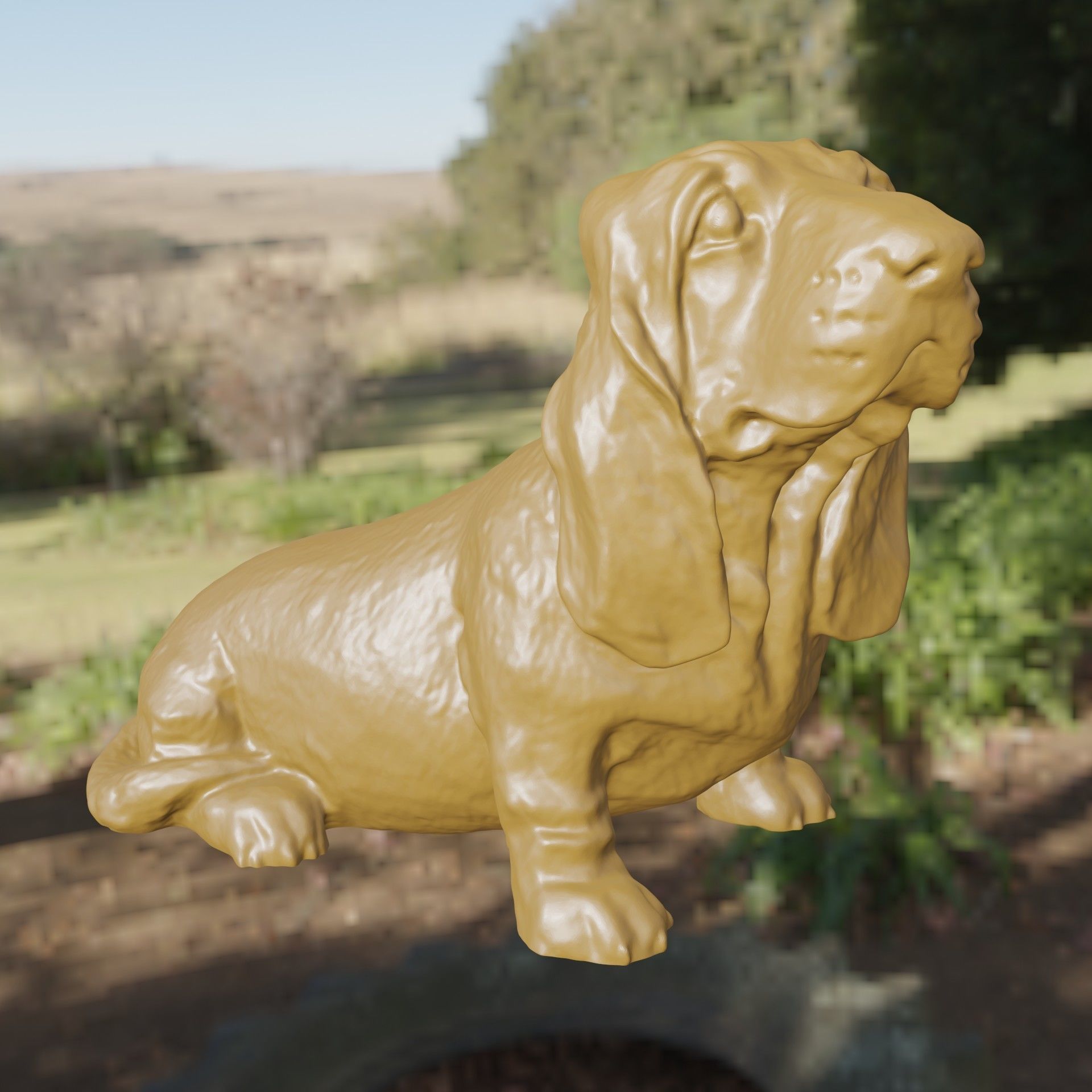 Basset hound 3d print 3D model 3D printable | CGTrader