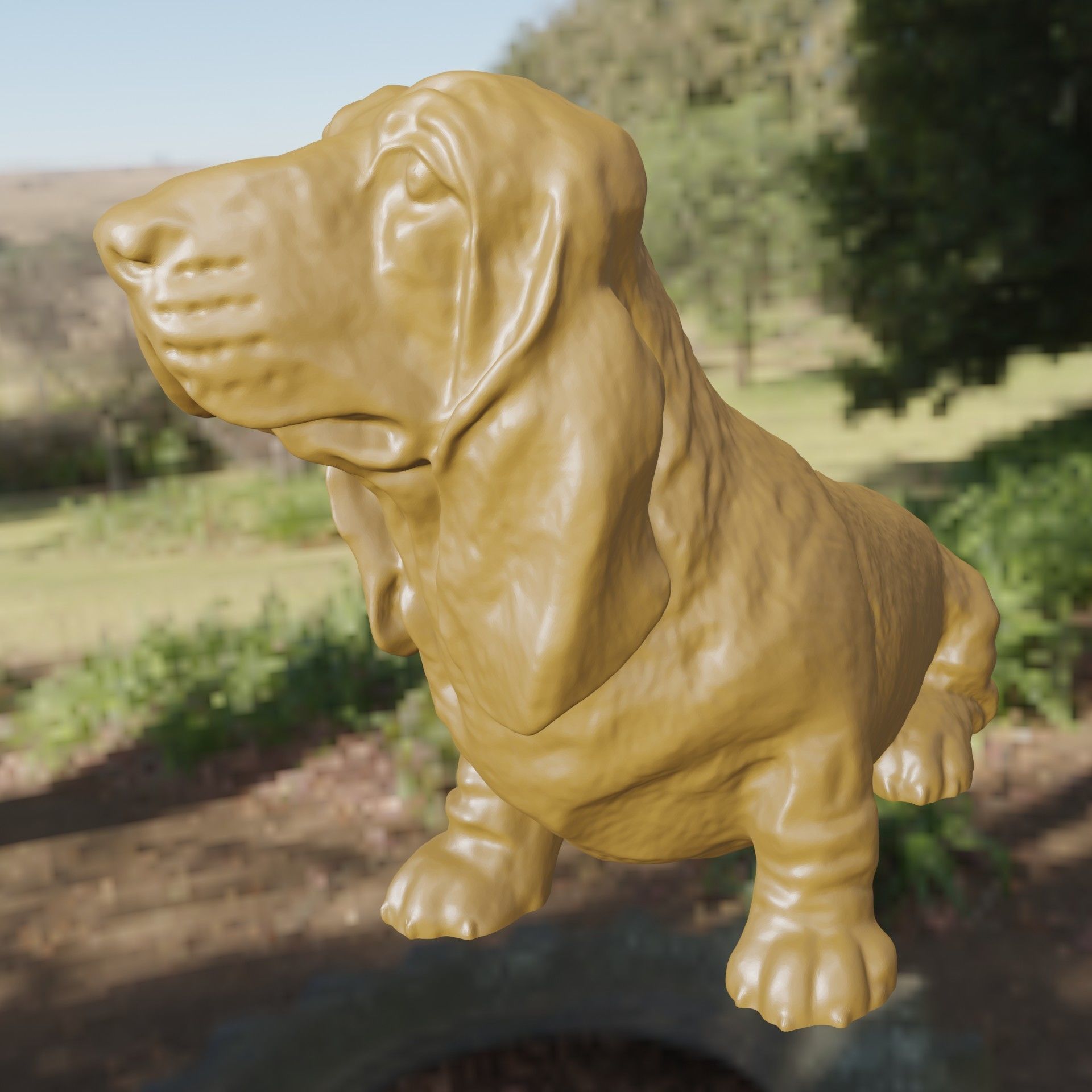 Basset hound 3d print 3D model 3D printable | CGTrader