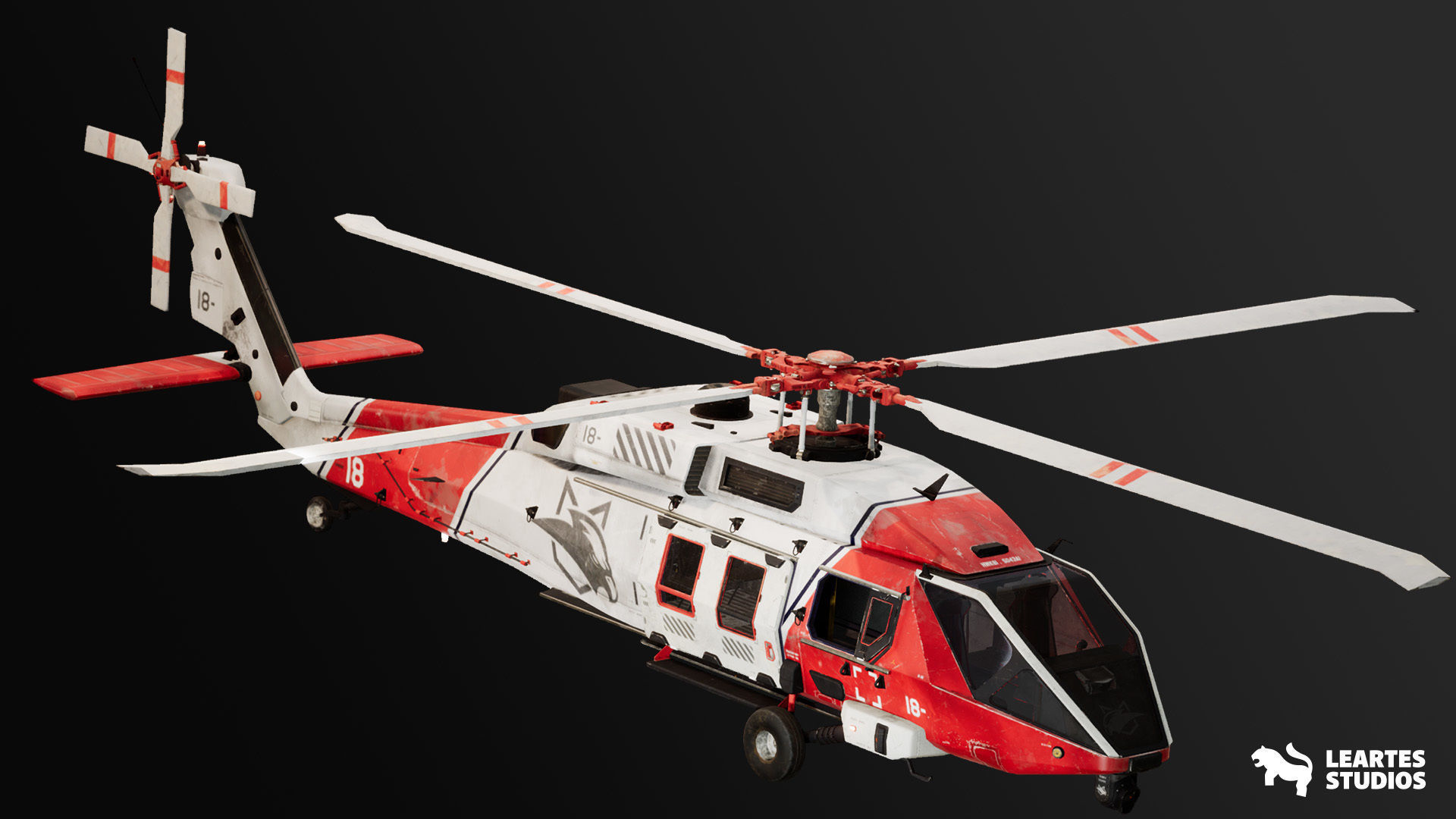 3D model Military Helicopter - Rigged and BP Controllable with skins VR ...
