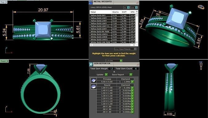 ELE14 Ring 3d Model 3D model 3D printable | CGTrader