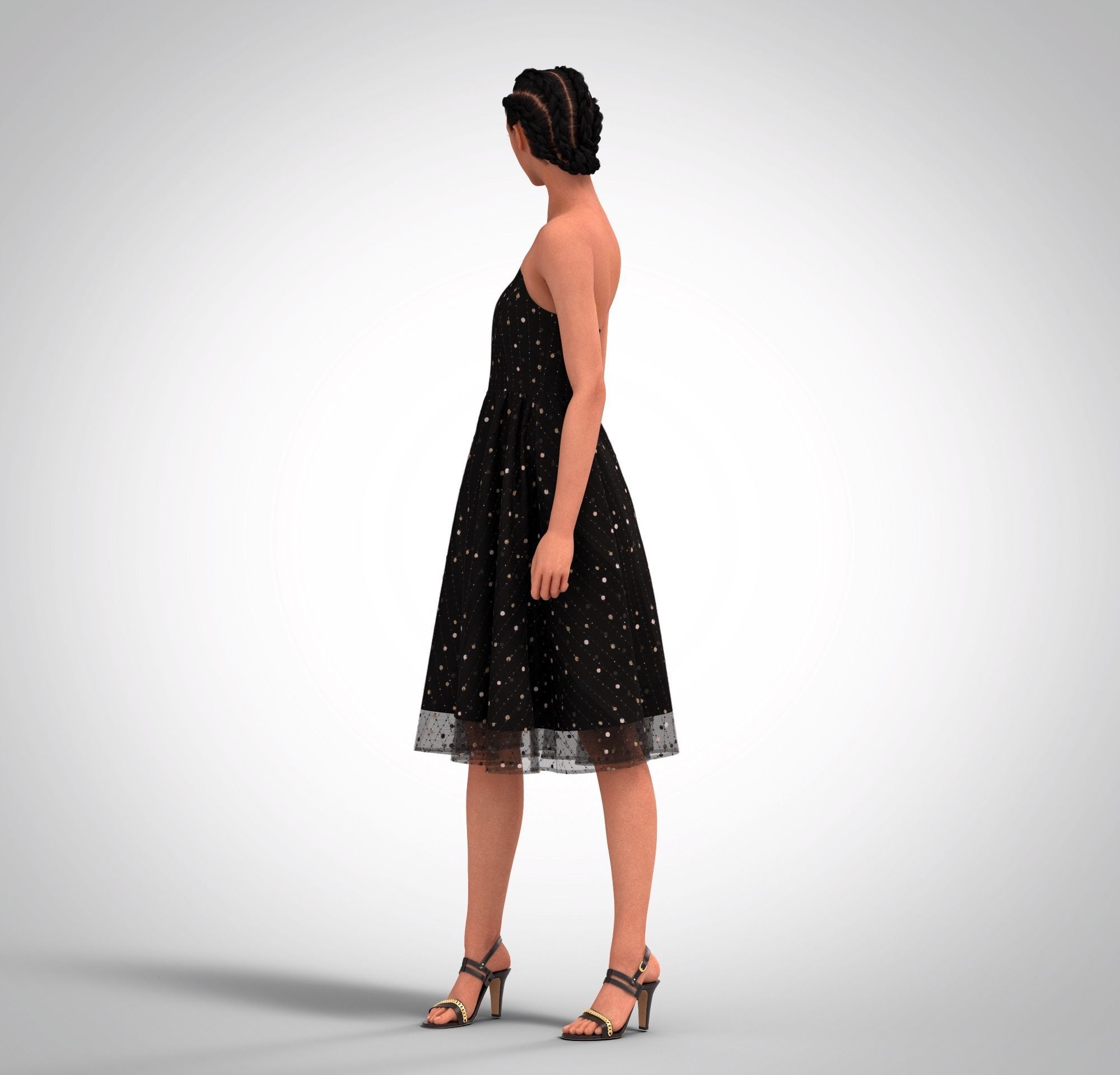 Women dress Clo3d 3D model | CGTrader