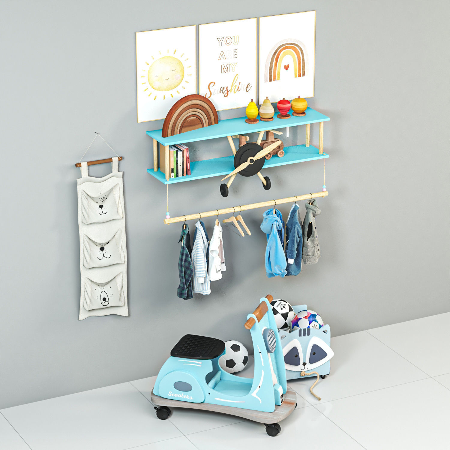 3D model Kid Clothes set 04 VR / AR / low-poly | CGTrader