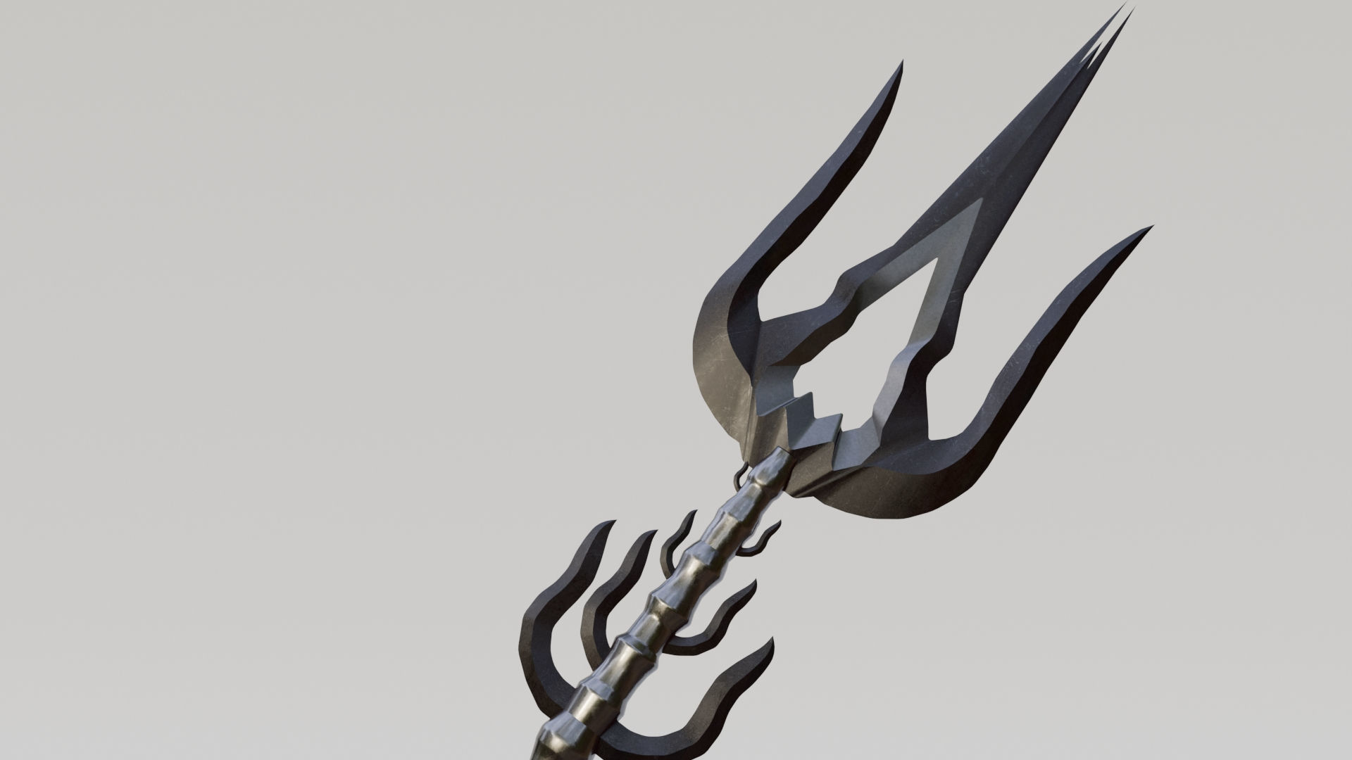 3D model Dark Trident VR / AR / low-poly | CGTrader
