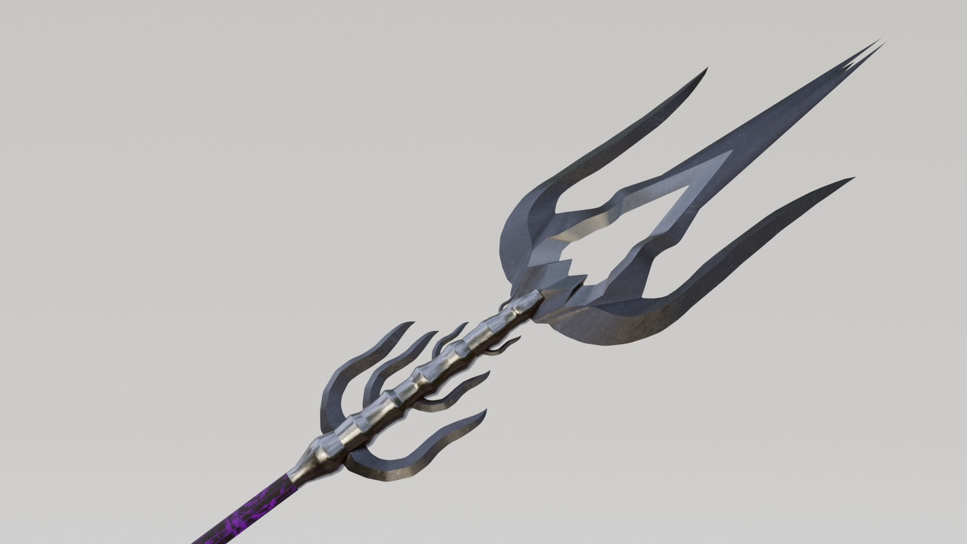 3D model Dark Trident VR / AR / low-poly | CGTrader