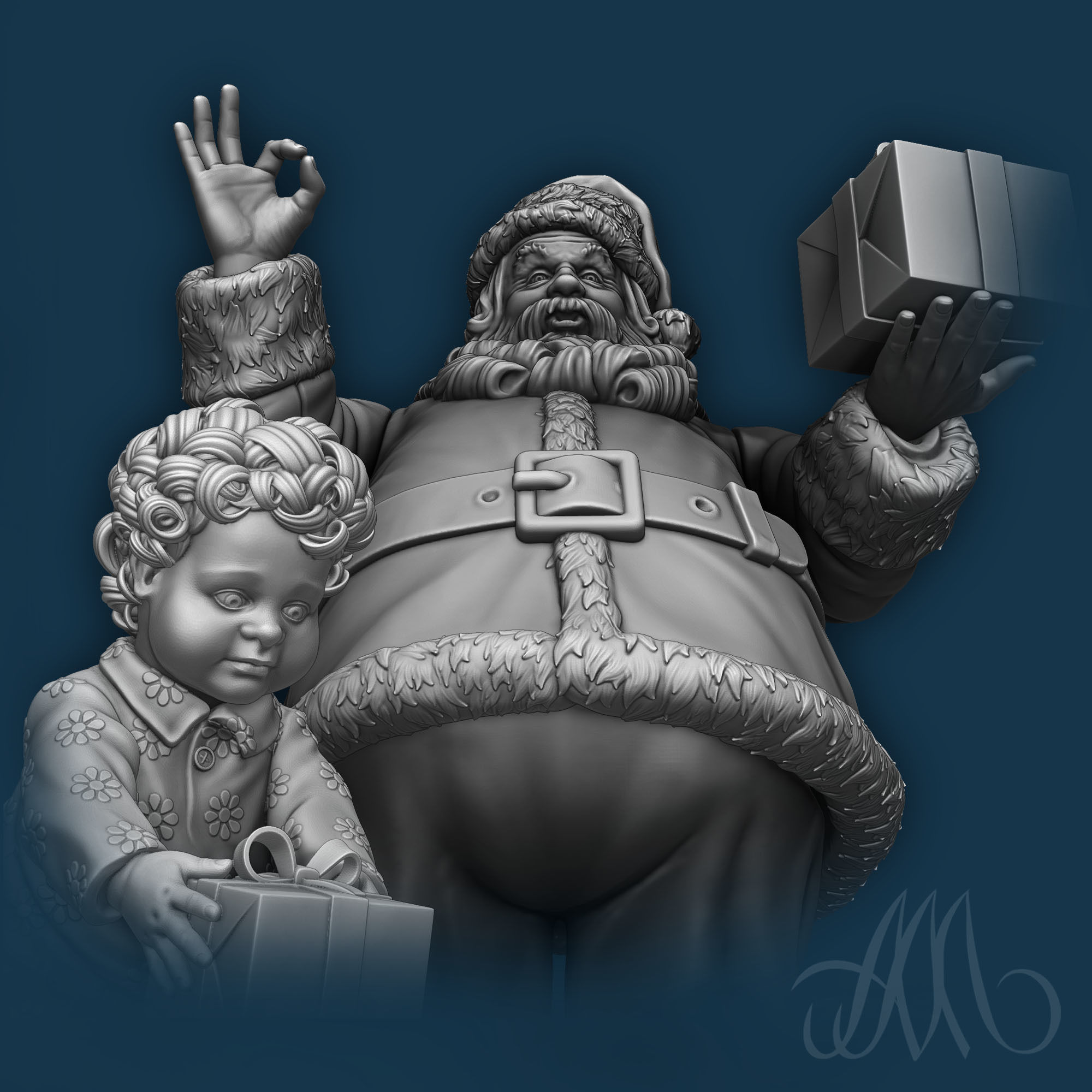 Santa Claus 3d print model 3D model 3D printable | CGTrader