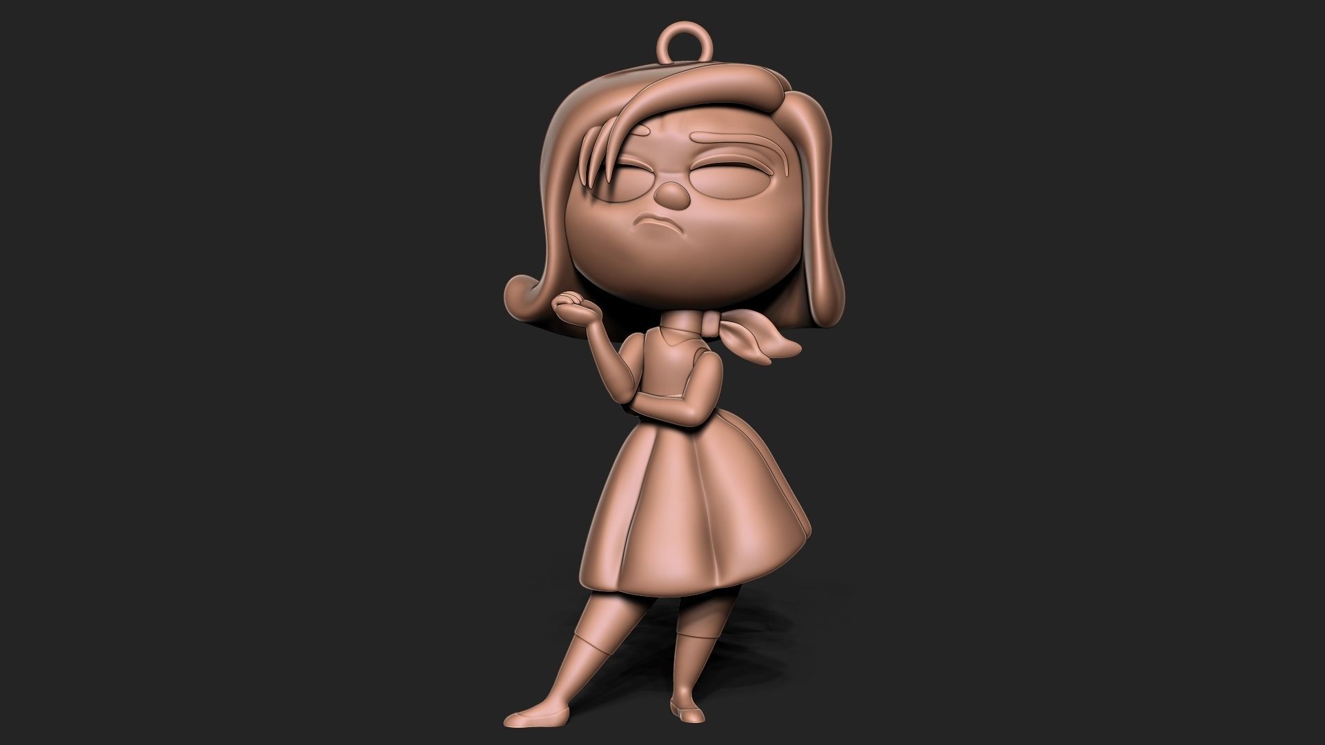 inside out - disgust keychain 3D model 3D printable | CGTrader