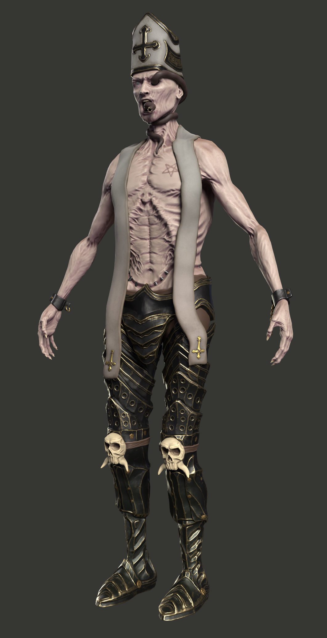3D model Undead Priest VR / AR / low-poly | CGTrader