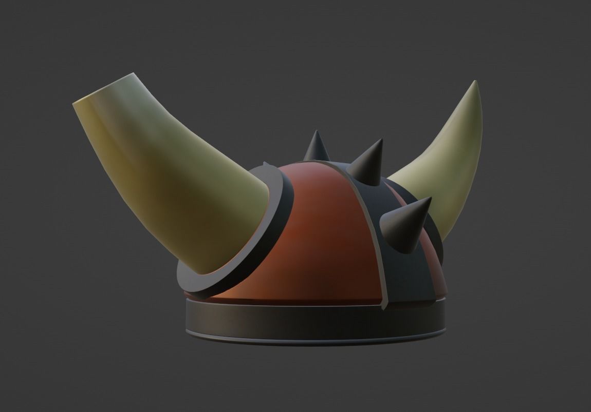 3D model Simple Medieval Horned Viking Helm VR / AR / low-poly | CGTrader
