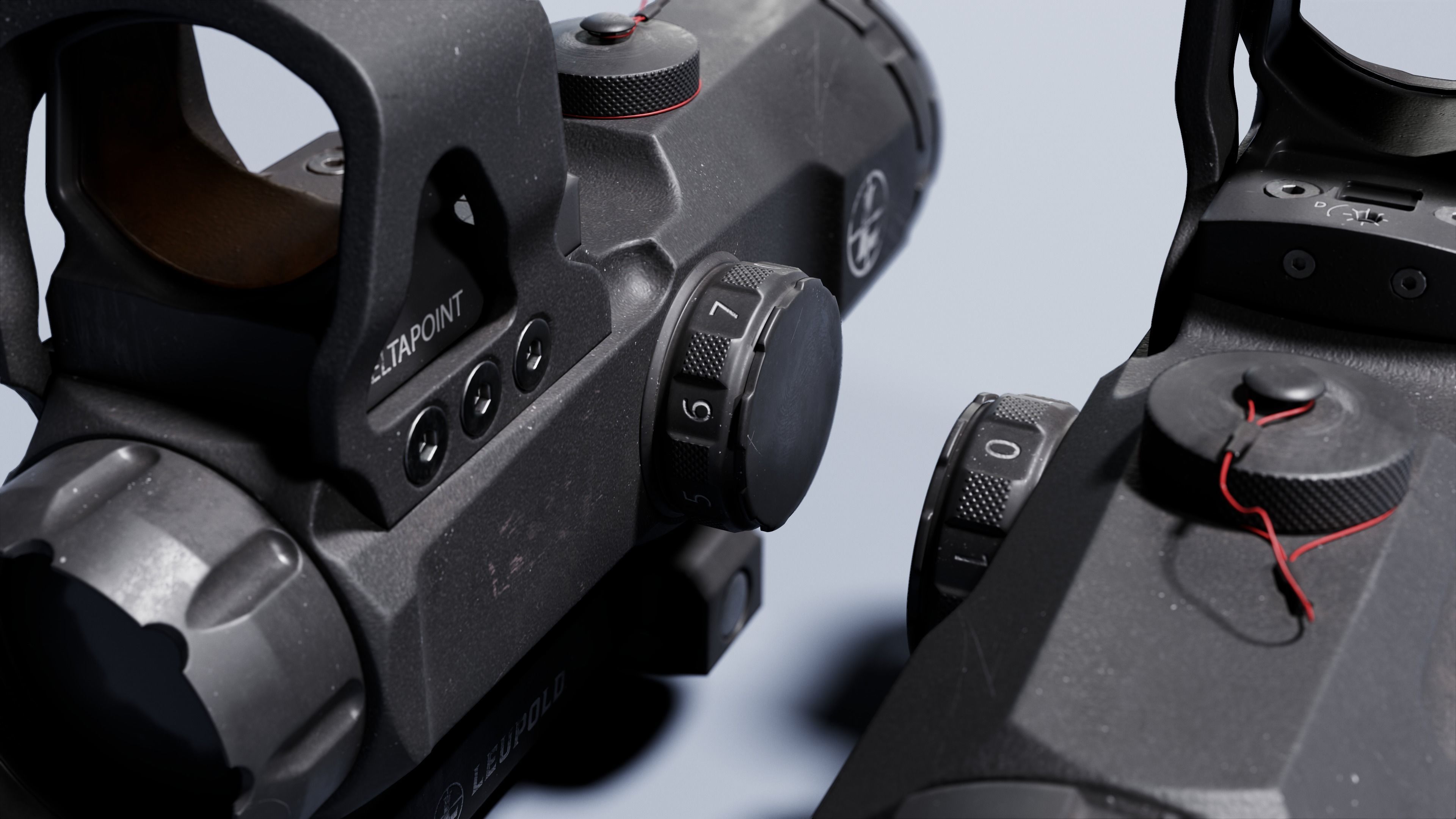 3D model Leupold Mark 4 HAMR Scope and DeltaPoint Red Dot Sight 3D ...