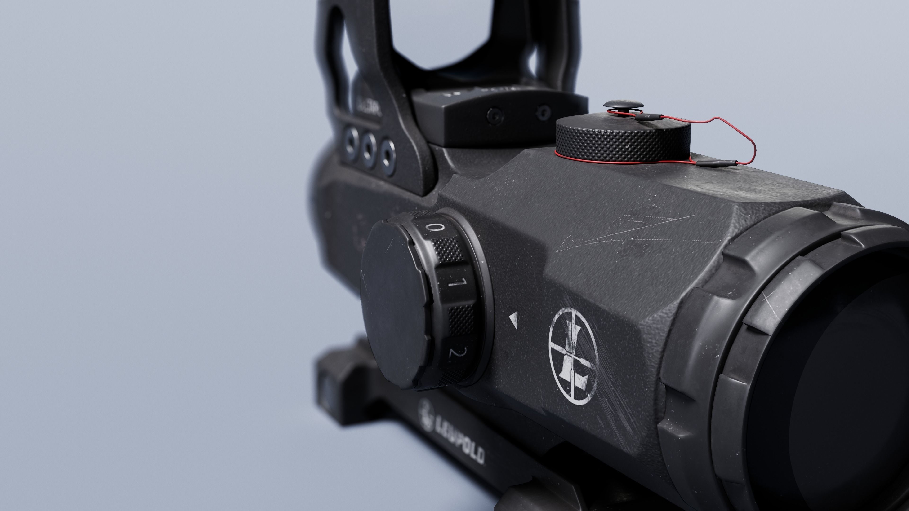 3D model Leupold Mark 4 HAMR Scope and DeltaPoint Red Dot Sight 3D Model VR / AR / low-poly ...