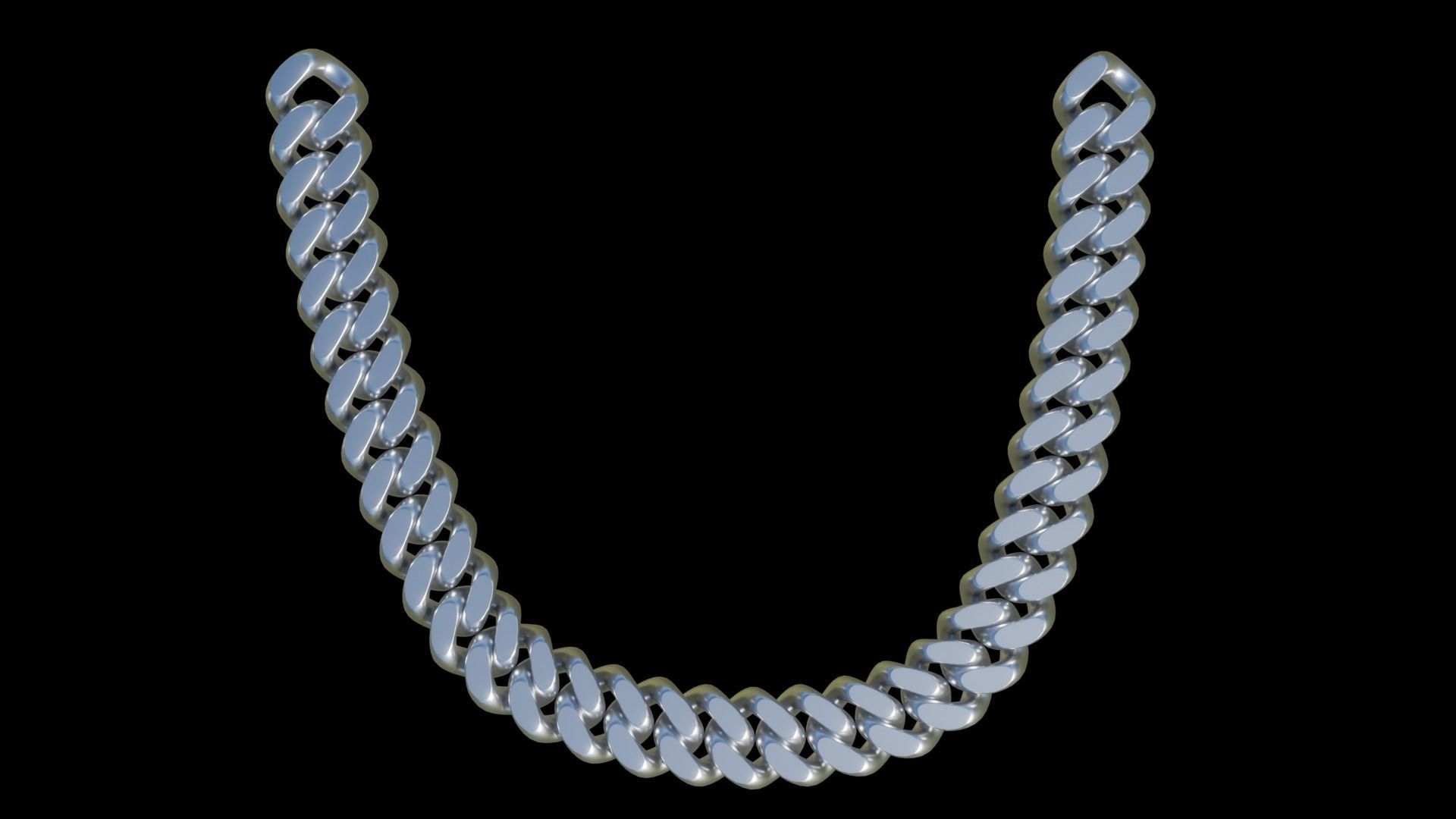Cuban link chain 3D model 3D printable | CGTrader
