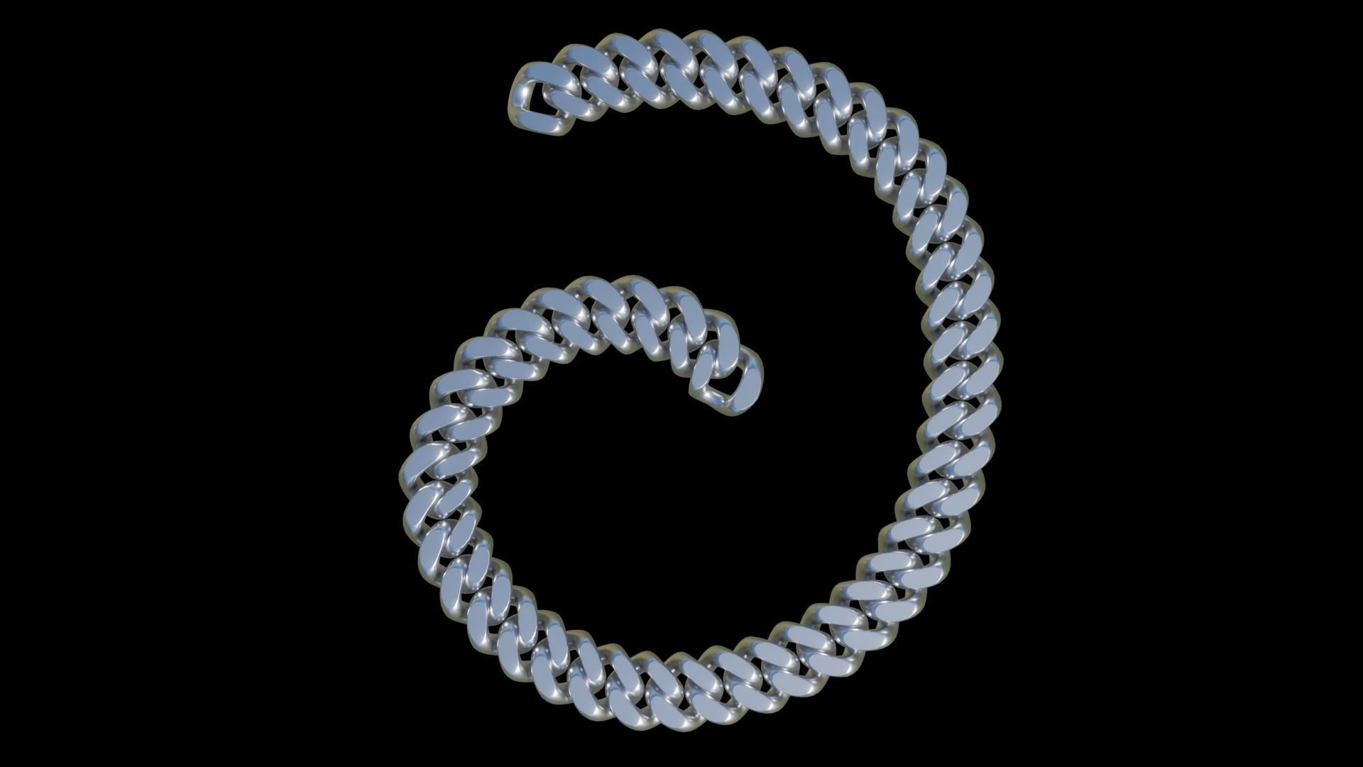 Cuban link chain 3D model 3D printable | CGTrader