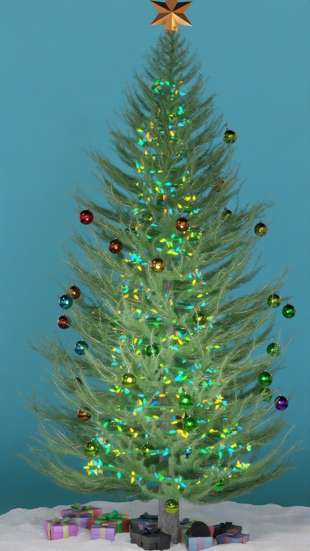 3D model Detailed Christmas Tree or Pine Tree for Blender VR / AR / low ...