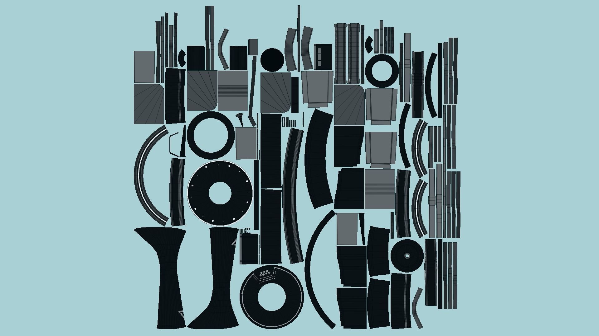 3D model SciFi Facility D07 Black - Sci Fi Exterior Design VR / AR / low-poly | CGTrader