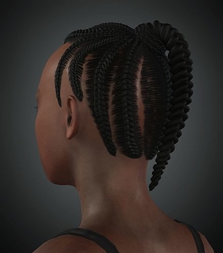 3D model SHUKU The African Queen Braid VR / AR / low-poly | CGTrader