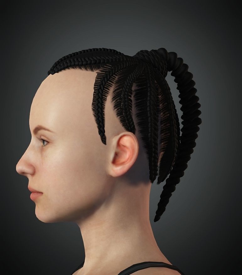 3D model SHUKU The African Queen Braid VR / AR / low-poly | CGTrader