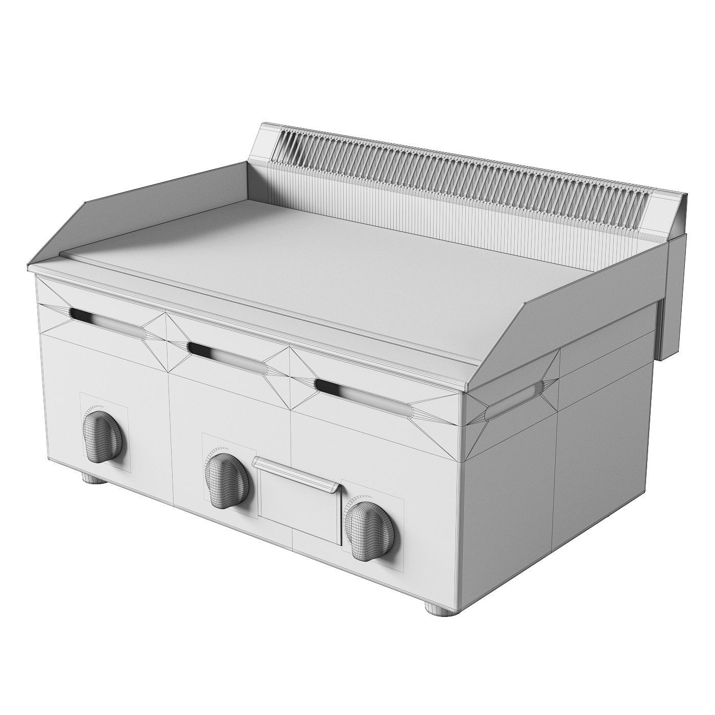 Electric Fryer and Grill Set 3D model | CGTrader