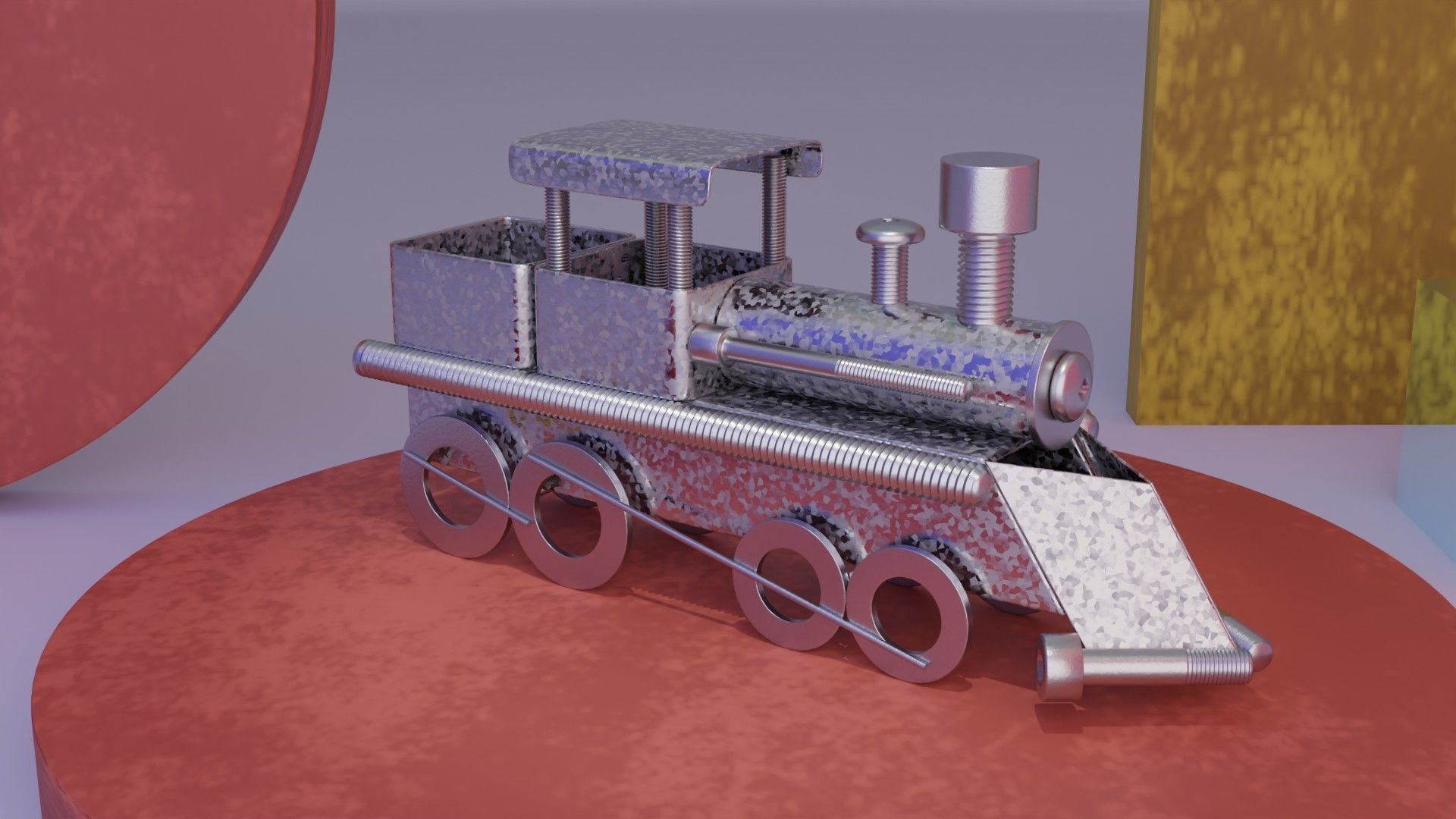3D model Locomotive metal art VR / AR / low-poly | CGTrader