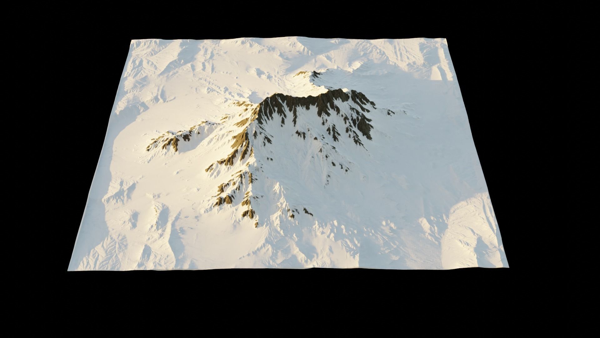 3D model Low Poly Snowy Mountain VR / AR / low-poly | CGTrader