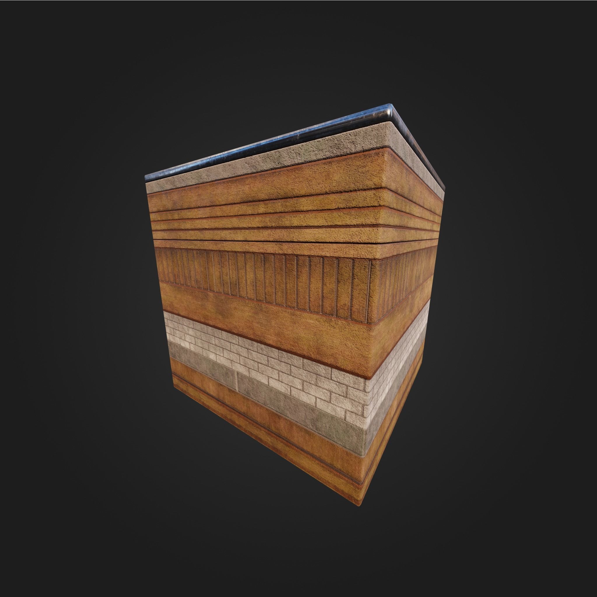 Trim Sheet Wood rock metallic old free VR / AR / low-poly Texture ...