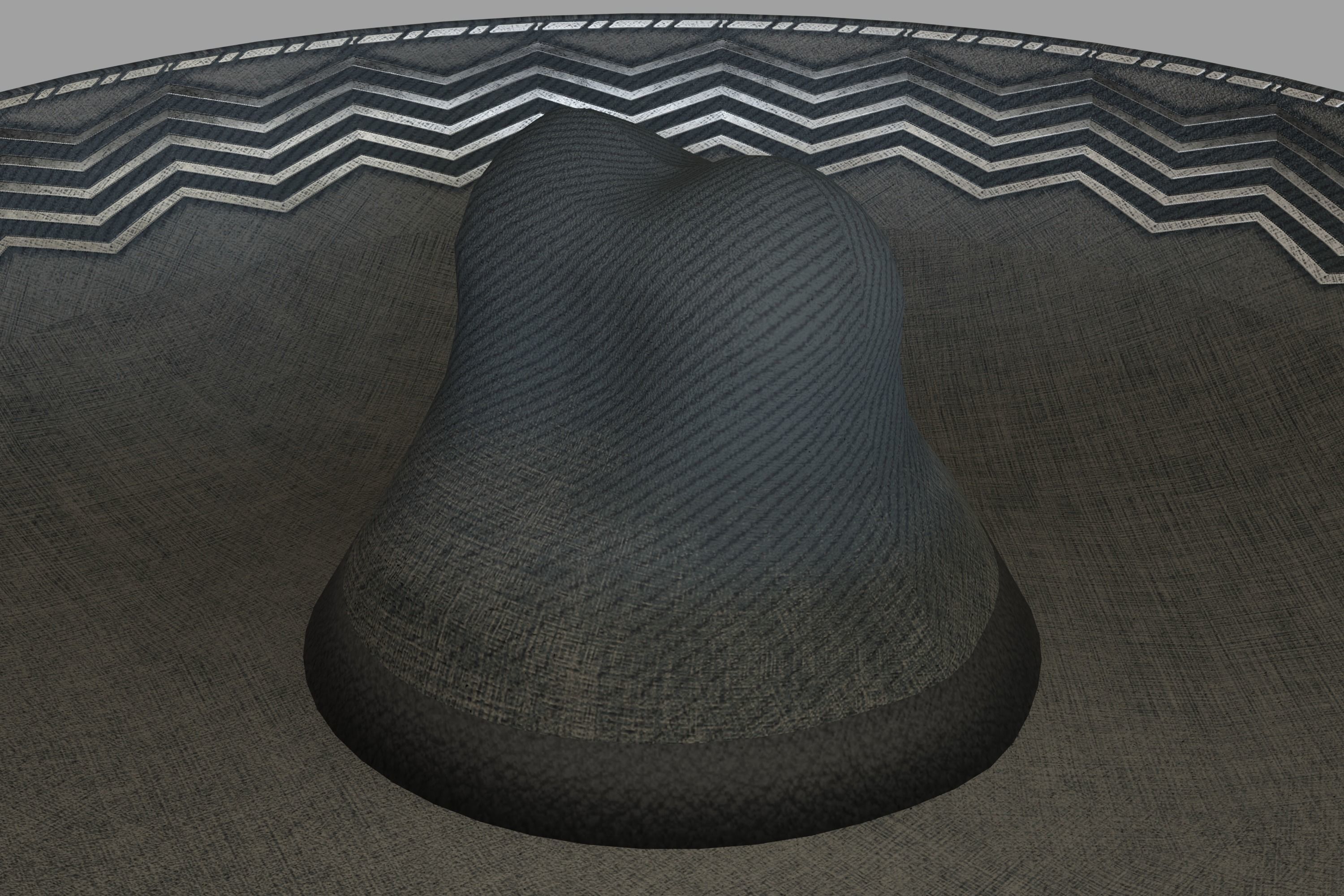 3D model Sombrero Zapata - Zapata-s Hat VR / AR / low-poly | CGTrader