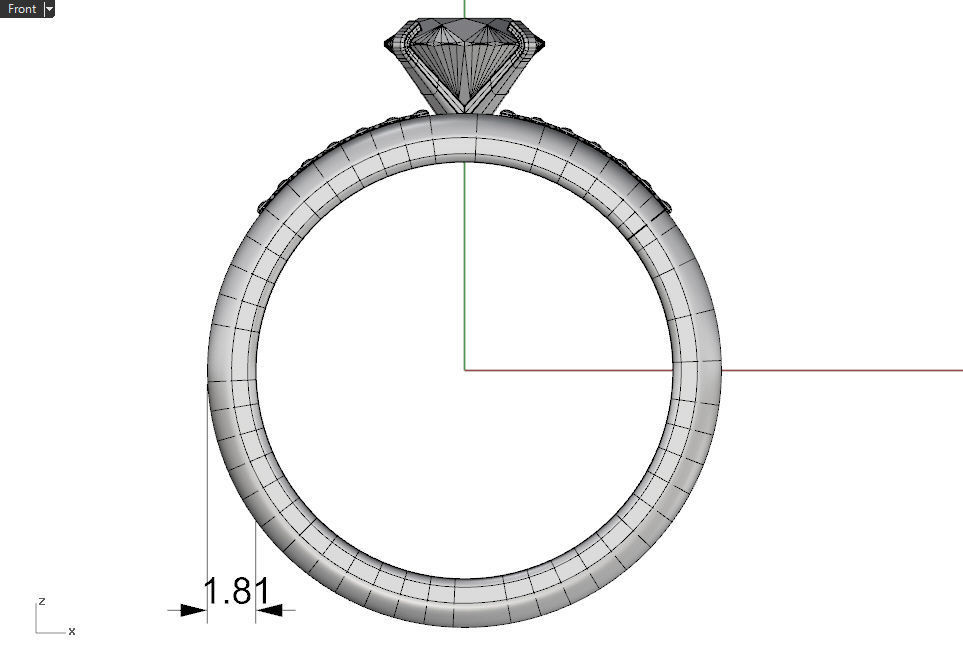 Stacking ring with gems printable 3D model 3D model 3D printable | CGTrader