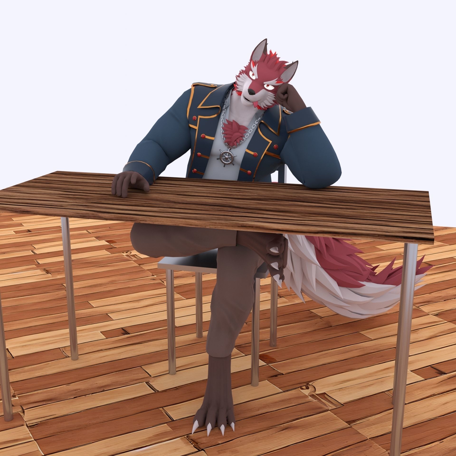 3D model Diederich Olsen from Knights College - Furry Character VR / AR ...