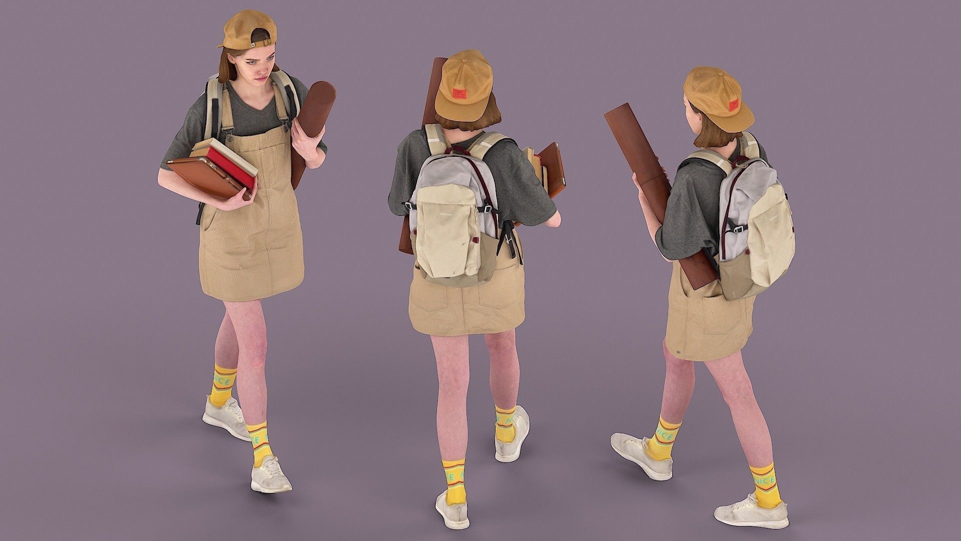 Student Girl 3D model | CGTrader