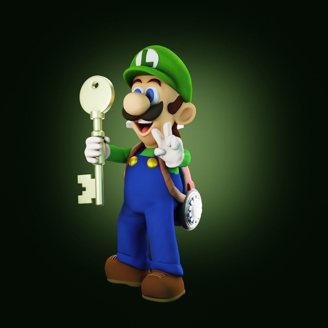 Luigis Mansion Key holder 3D model 3D printable | CGTrader