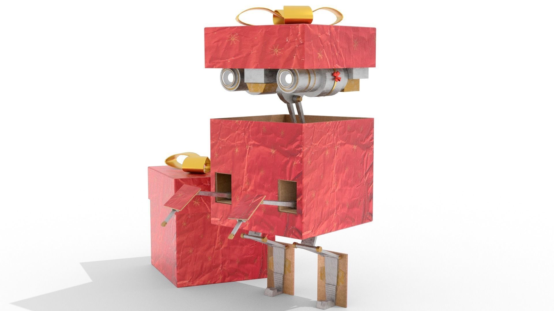 3D model Gift Present Robot Rigged PACKED VR / AR / low-poly | CGTrader