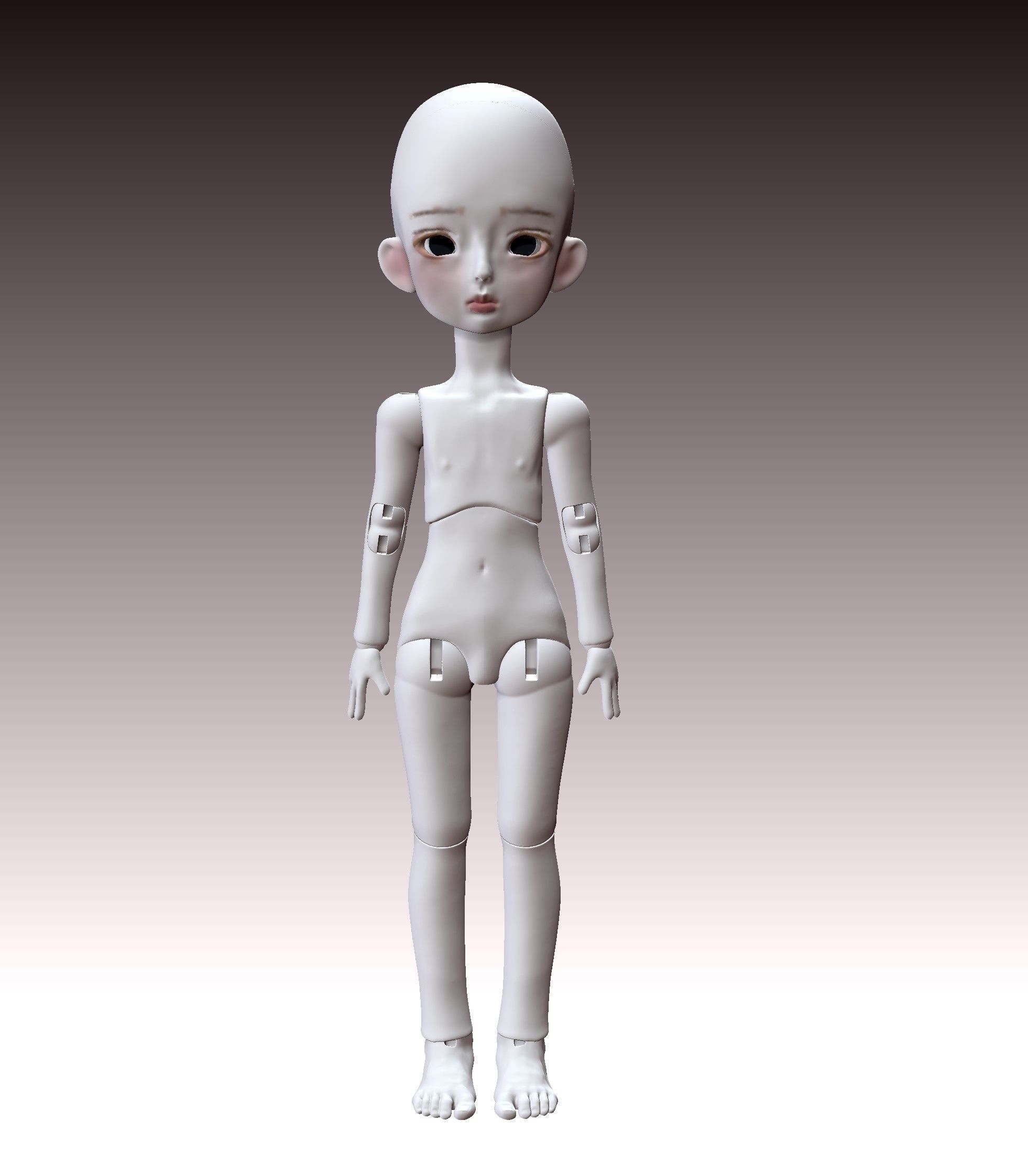 BJD ball jointed doll stl 3D model 3D printable | CGTrader