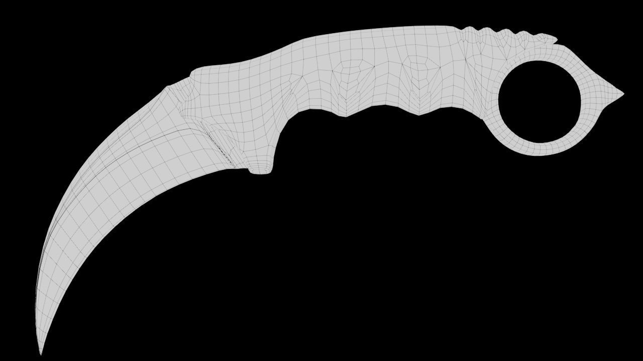 3D model CSGO style Karambit knife Printable VR / AR / low-poly | CGTrader