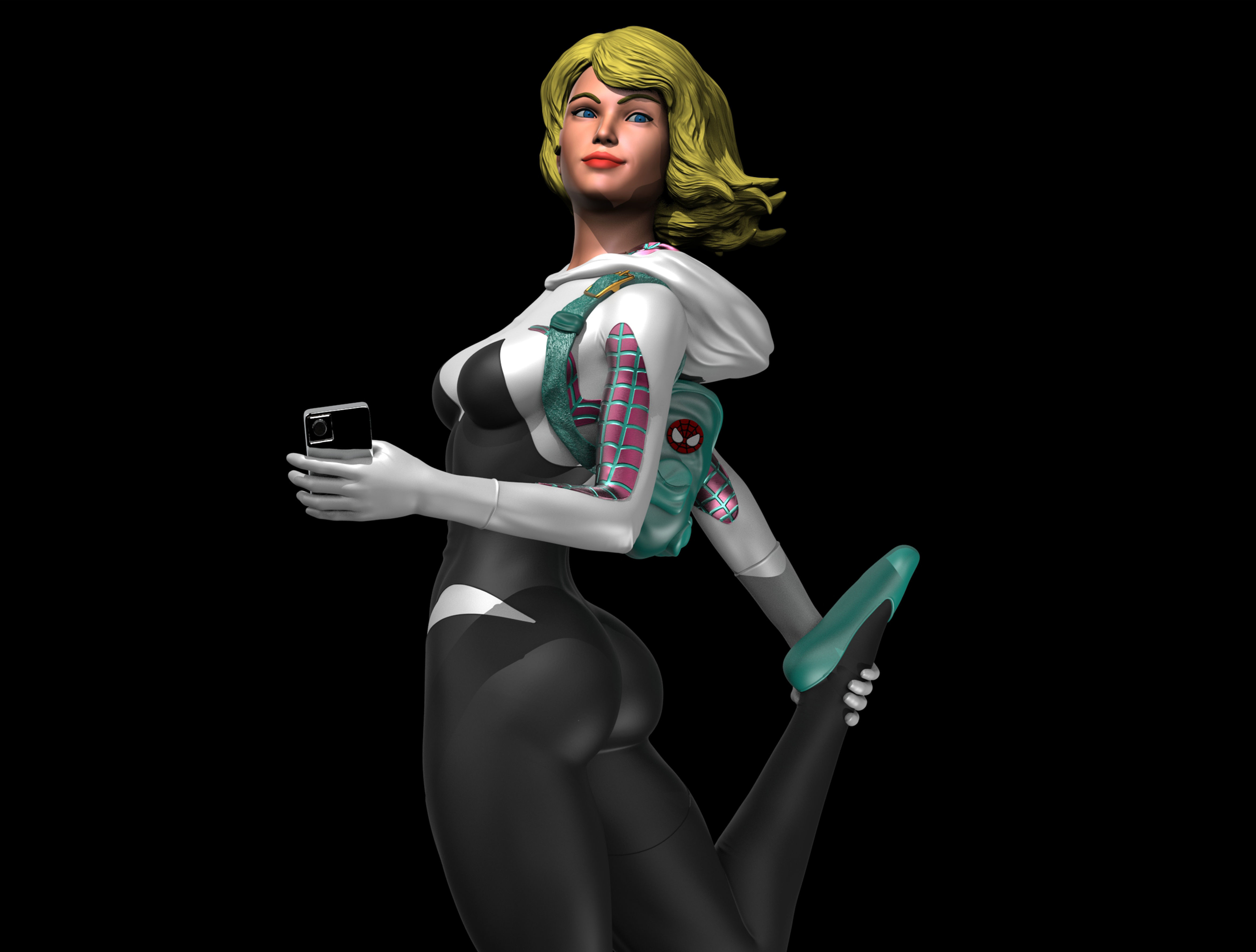 Spider Gwen 3d Print Model 3d Model 3d Printable Cgtrader