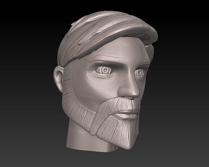 ONE6 Scale Head- General Kenobi- Obi Wan- Clone Wars Series ver 3D ...