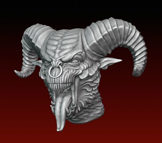 Demon Head 3D model 3D printable | CGTrader