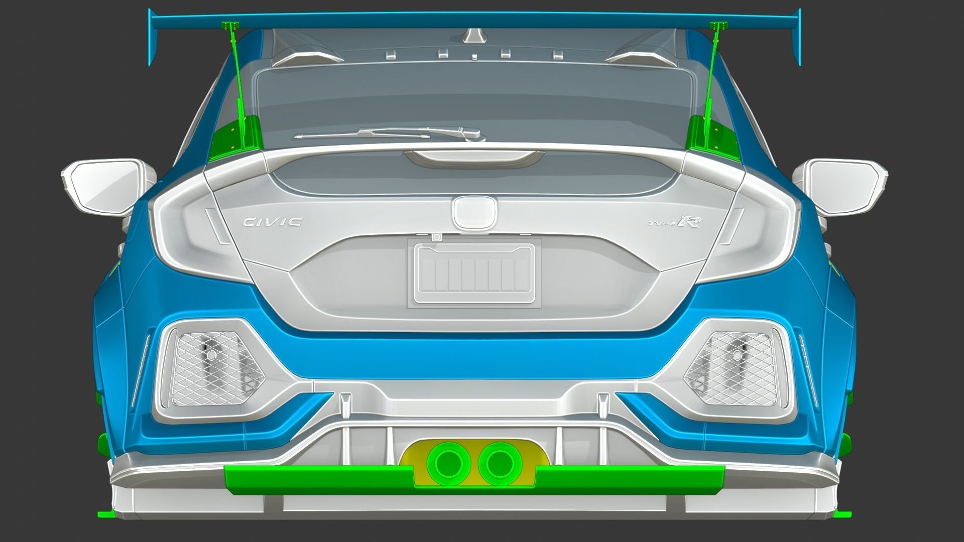 3D model HONDA CIVIC TYPE-R VARIS ARISING 2 VR / AR / low-poly | CGTrader