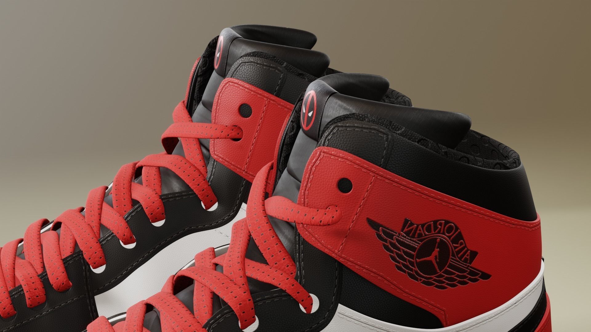 Air Jordan 1 Deadpool 3D model | CGTrader