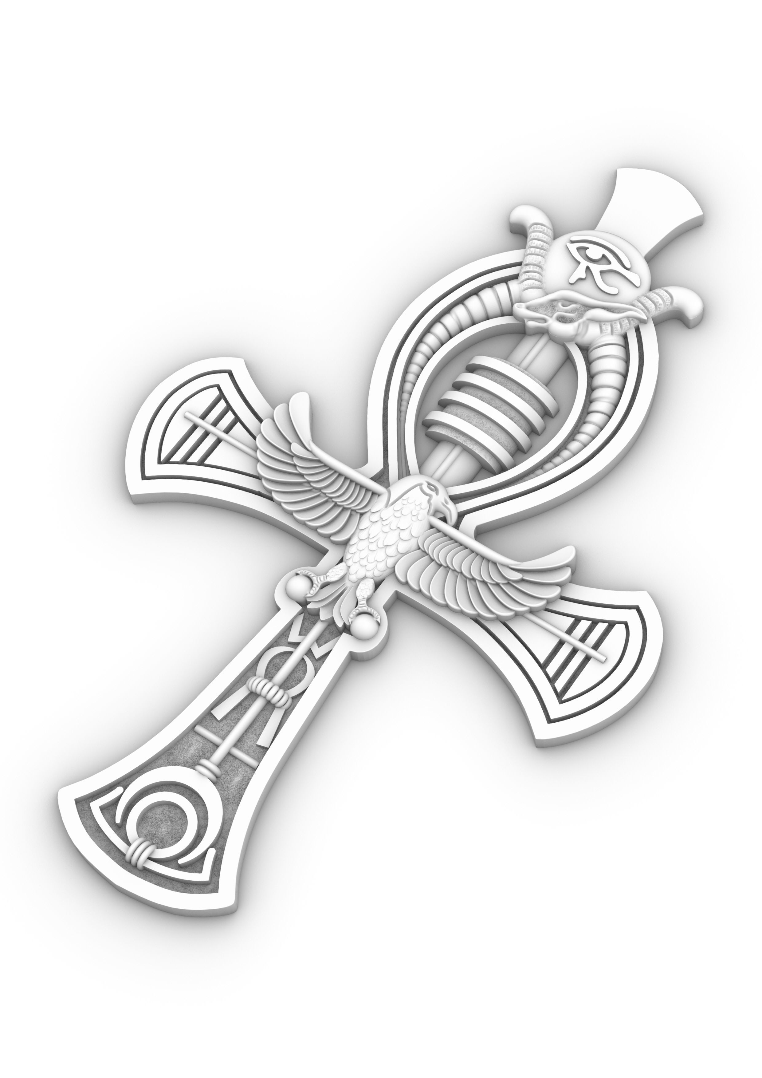 THE ANKH egyptian cross 3D model 3D printable | CGTrader